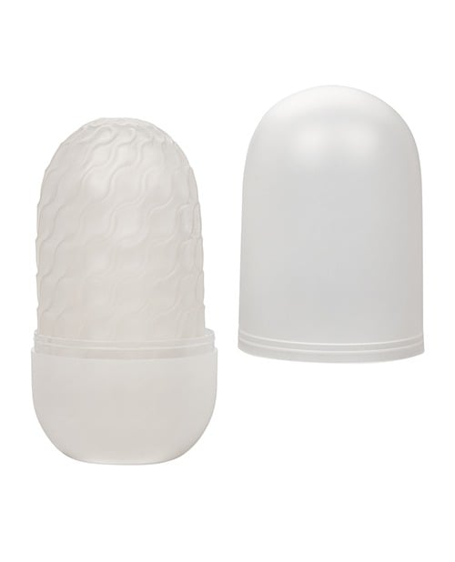 Boundless Reversible Ribbed Stroker - White - Condom Zone